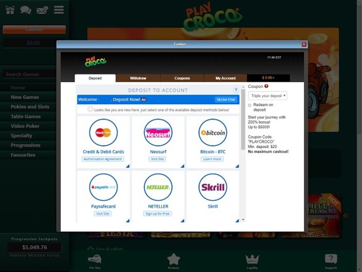 PlayCroco Casino Review ᐈ EXCLUSIVE AU$20 No Deposit Bonus