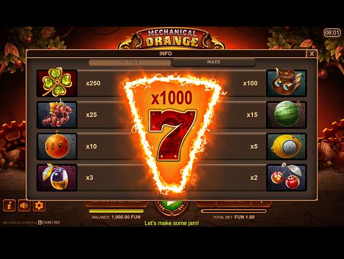Mechanical Orange Slot By BGAMING » Review + Demo Game