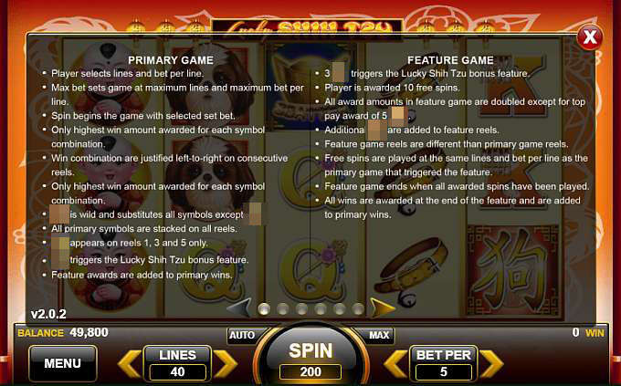 Lucky Shih Tzu Slot By Spin Games » Review + Demo Game