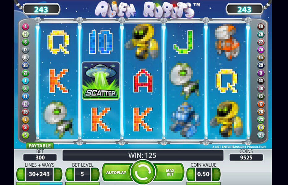 Alien Robots Slot review from Net Entertainment
